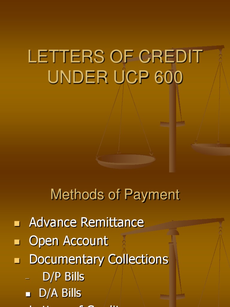 Letters of Credit Under Ucp 600 | PDF