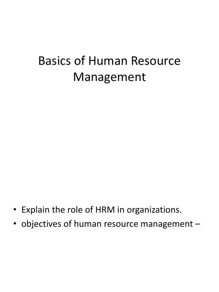 Basic Concept of HRM | PDF | Human Resource Management | Resource