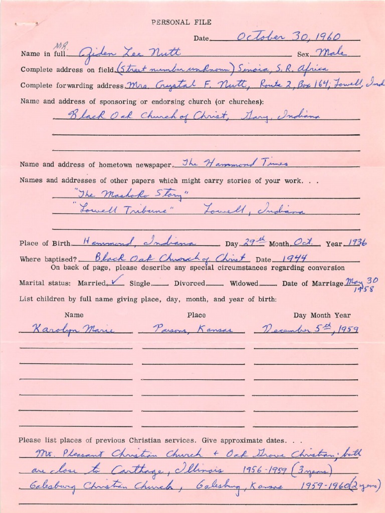 Nutt Ziden Helen 1960 Rhodesia (Zimbabwe) | PDF | Marriage | Abrahamic ...