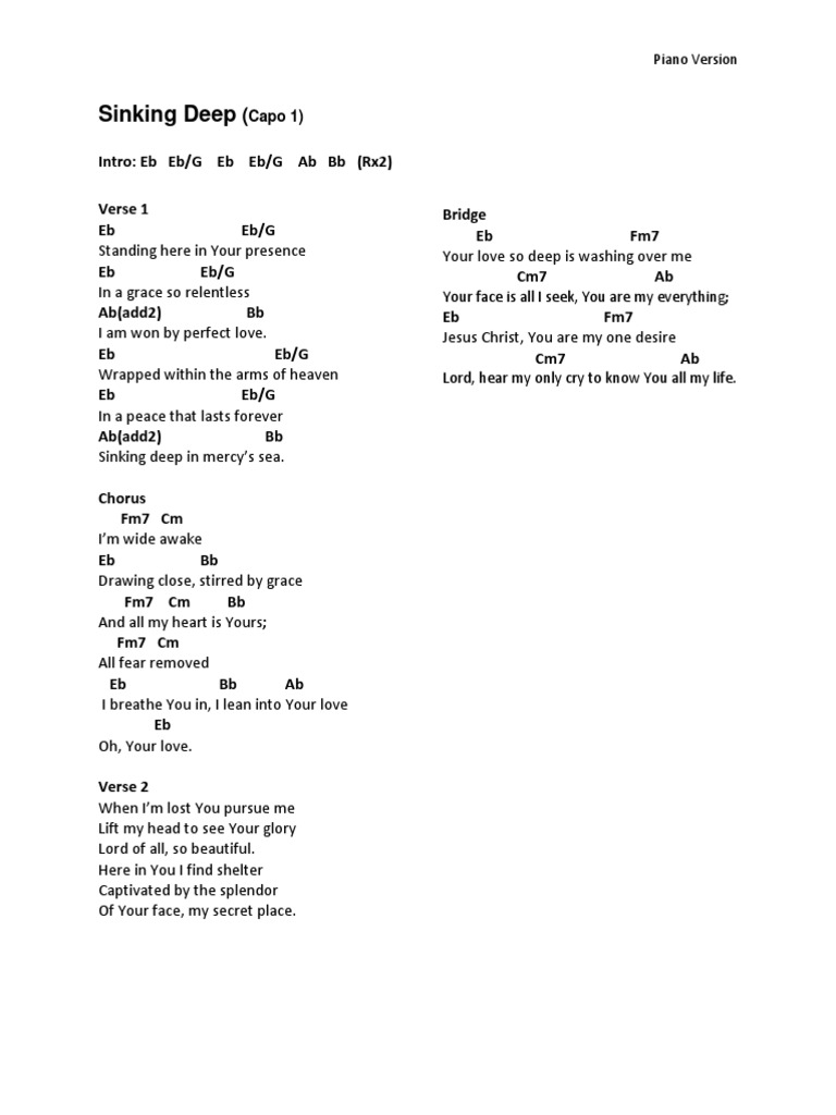 Sinking Deep (Piano Version)