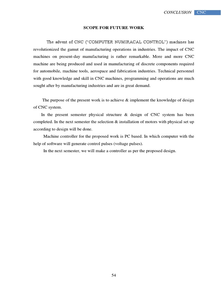 Scope For Future Work: Conclusion | PDF