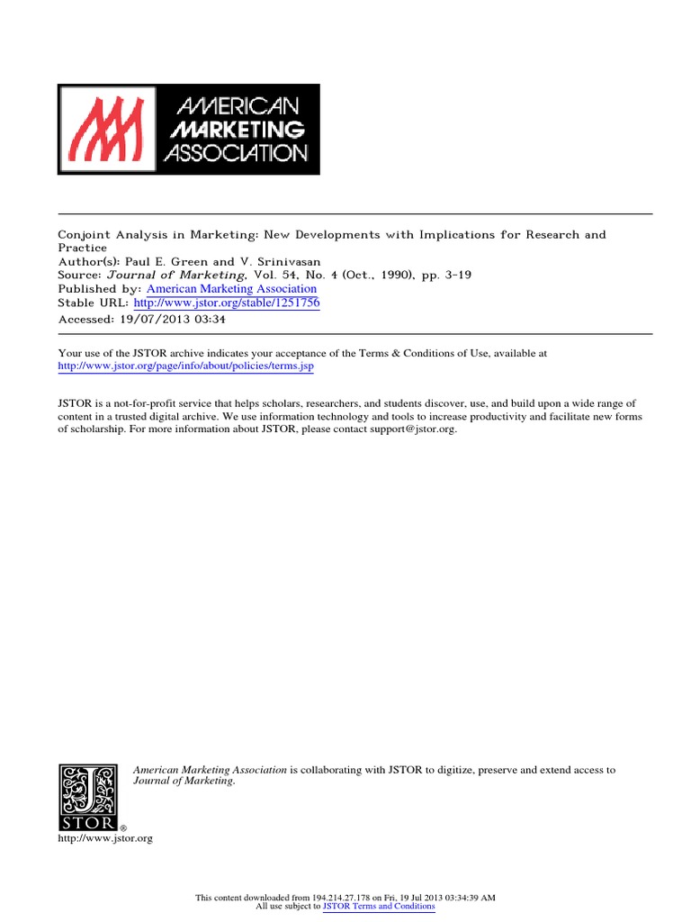 Conjoint Analysis Pdf Errors And Residuals Coefficient Of Determination