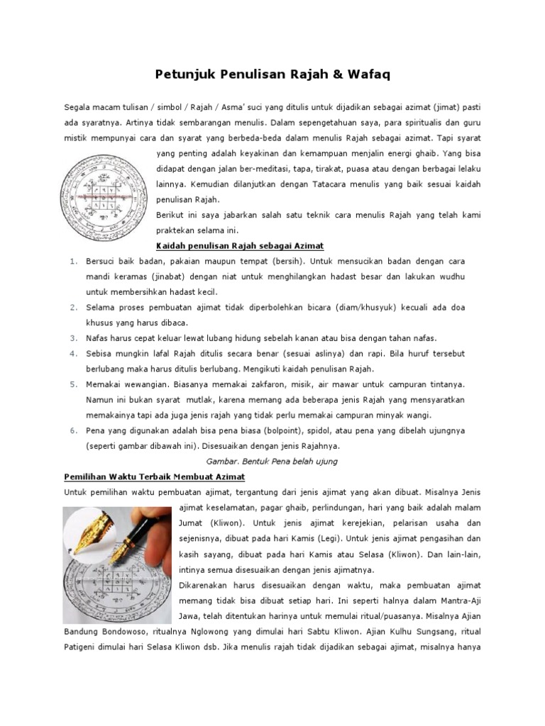 Petunjuk Penulisan Rajah | PDF