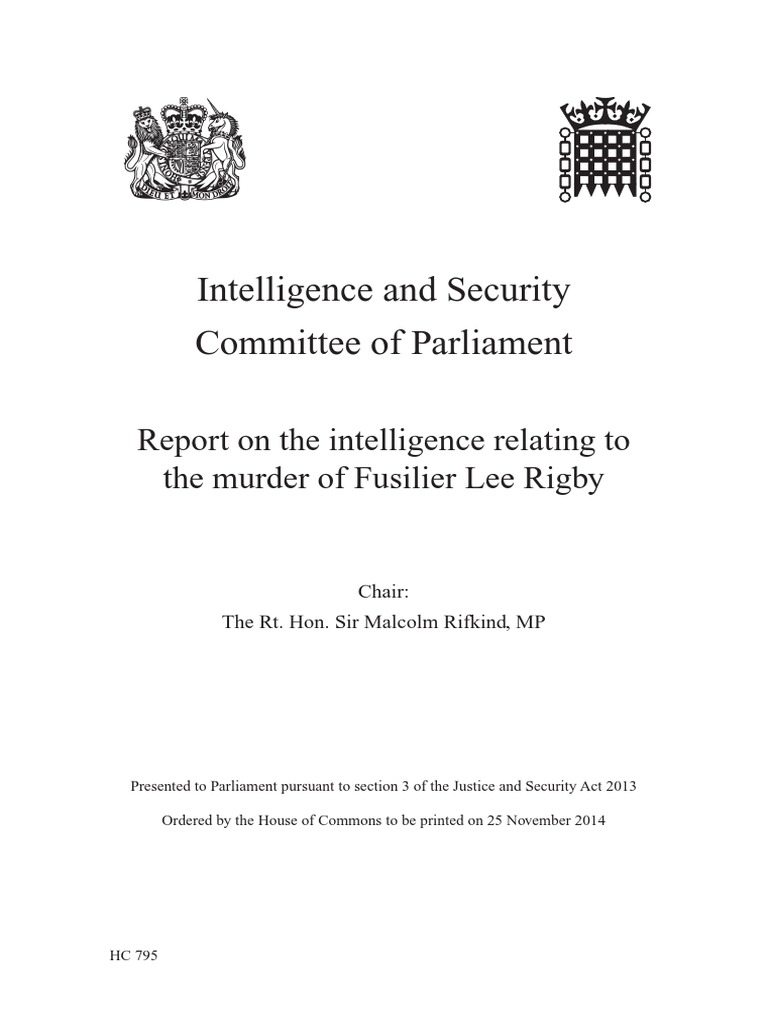 ISC Woolwich Report | PDF | Mi5 | Secret Intelligence Service