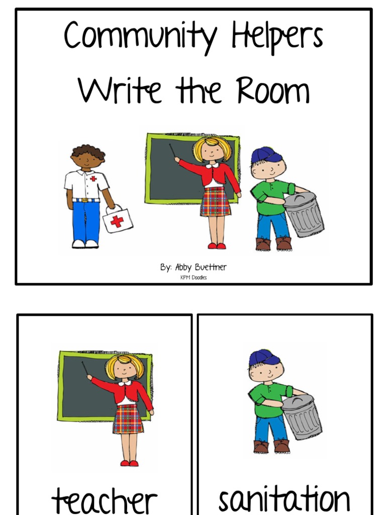 Community Helpers Write the Room Activity | PDF