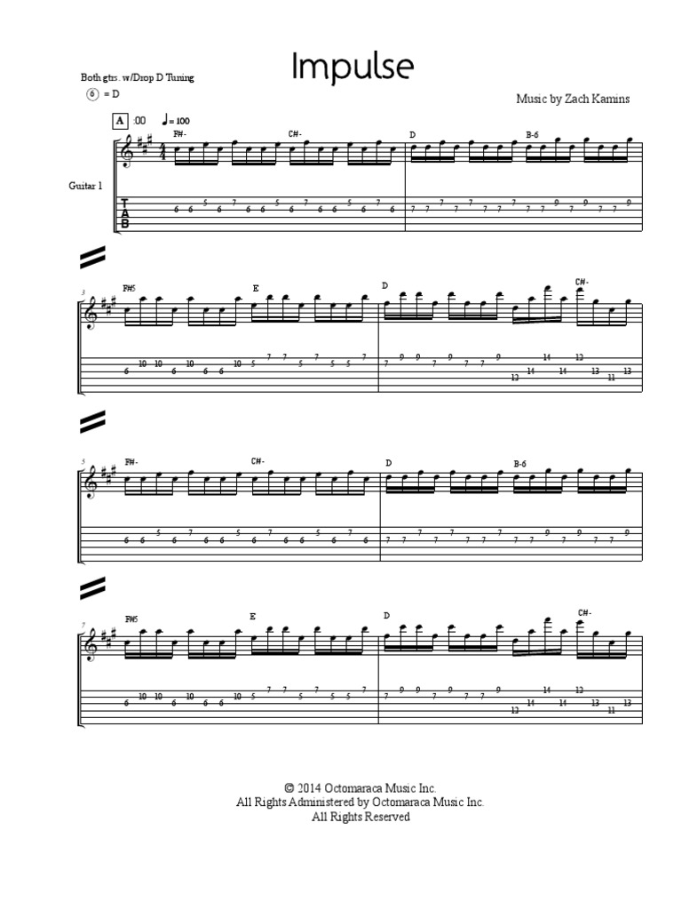 An Endless Sporadic - Impulse Sheet Music | PDF