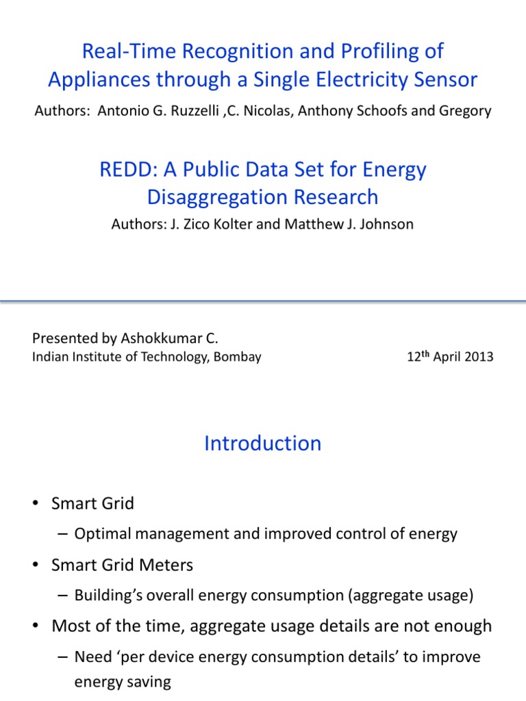 Energy Disaggregation Ashokkumar | PDF | Ac Power | Capacitor