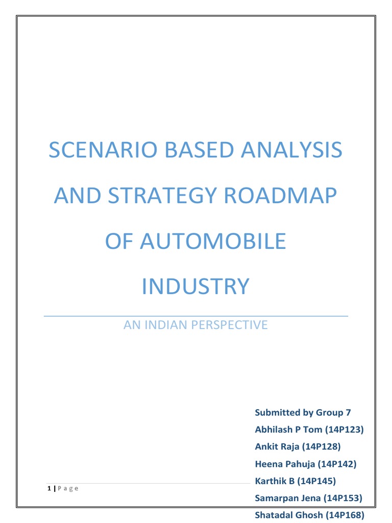 Strategic Road Maps For Auto Mobile Industry | PDF | Autonomous Car | Car
