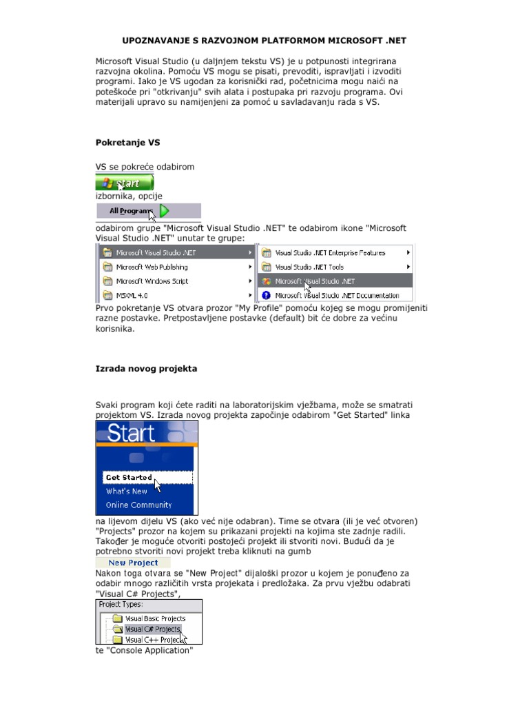 Visual Studio Project Setup Guide | PDF | Teaching Methods & Materials
