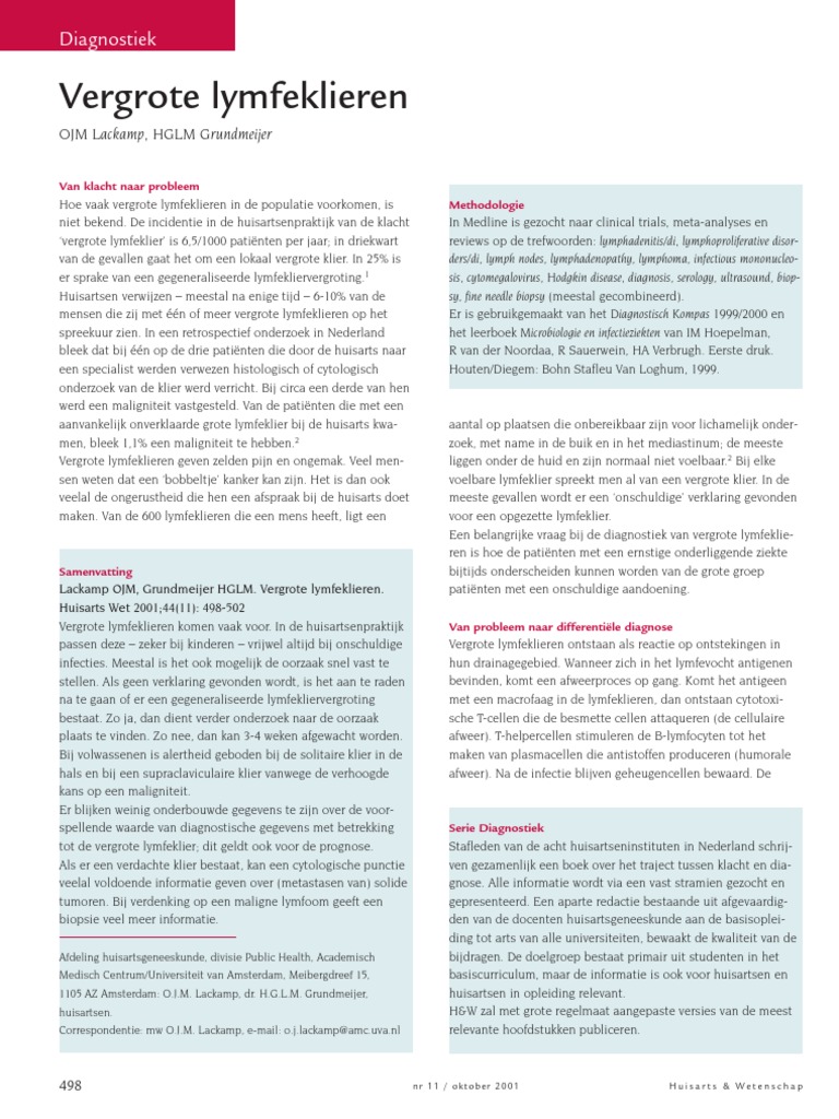 Vergrote Lymfeklieren | PDF