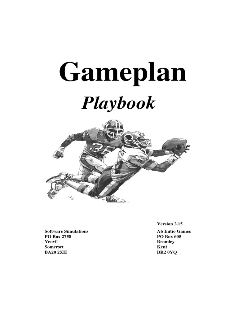 Gameplan Playbook | PDF | Quarterback | Sport Variants