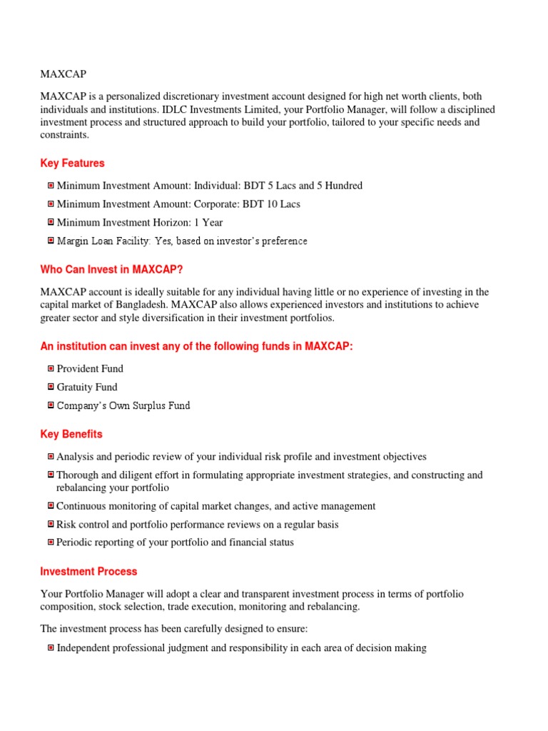 Maxcap | PDF | Securities (Finance) | Investing