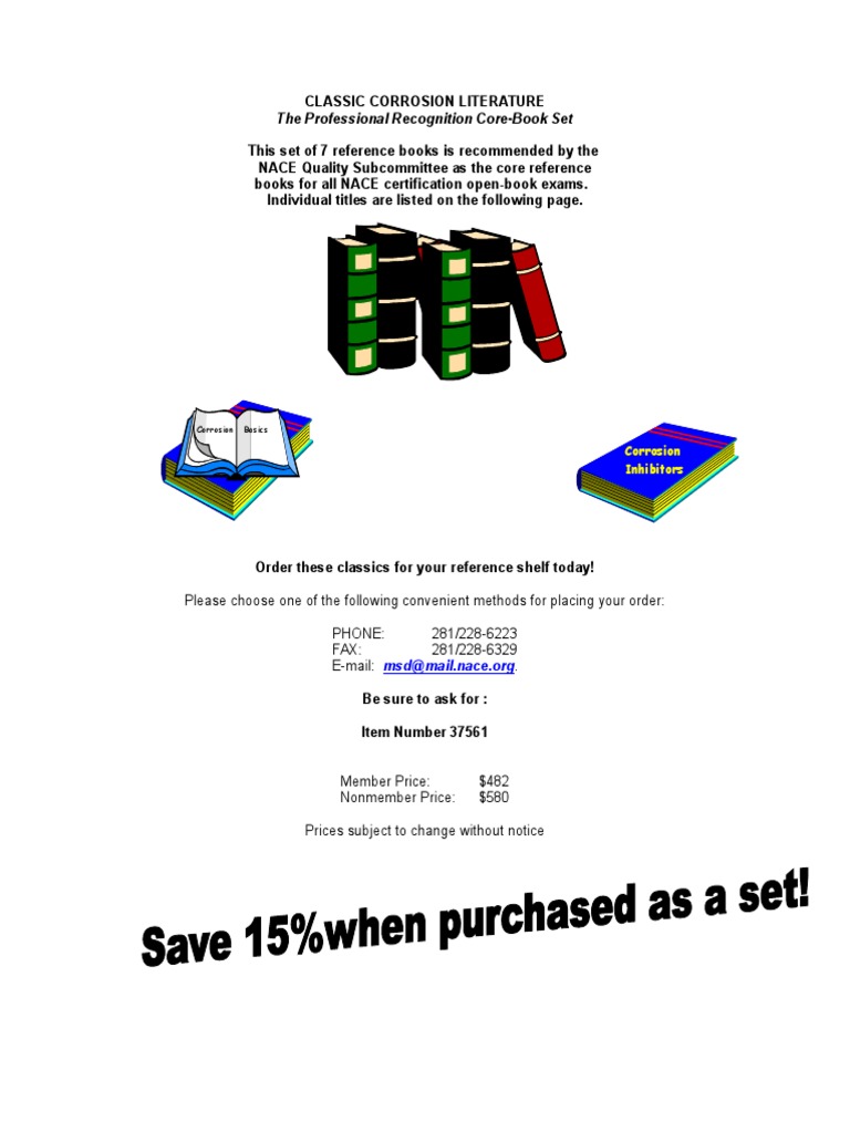 Recommended Readings For NACE Exams | PDF | Corrosion | Electrochemistry