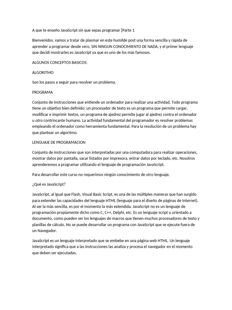 Curso Completo de Javascript | PDF | Lenguaje de programación | HTML