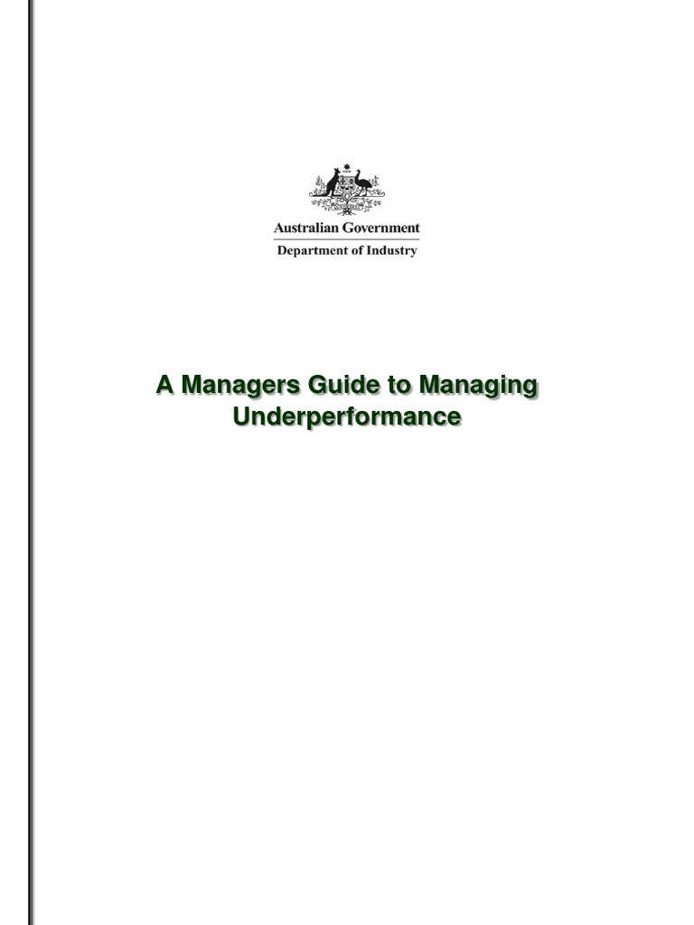 Managing Underperformance Guide | PDF | Performance Appraisal ...
