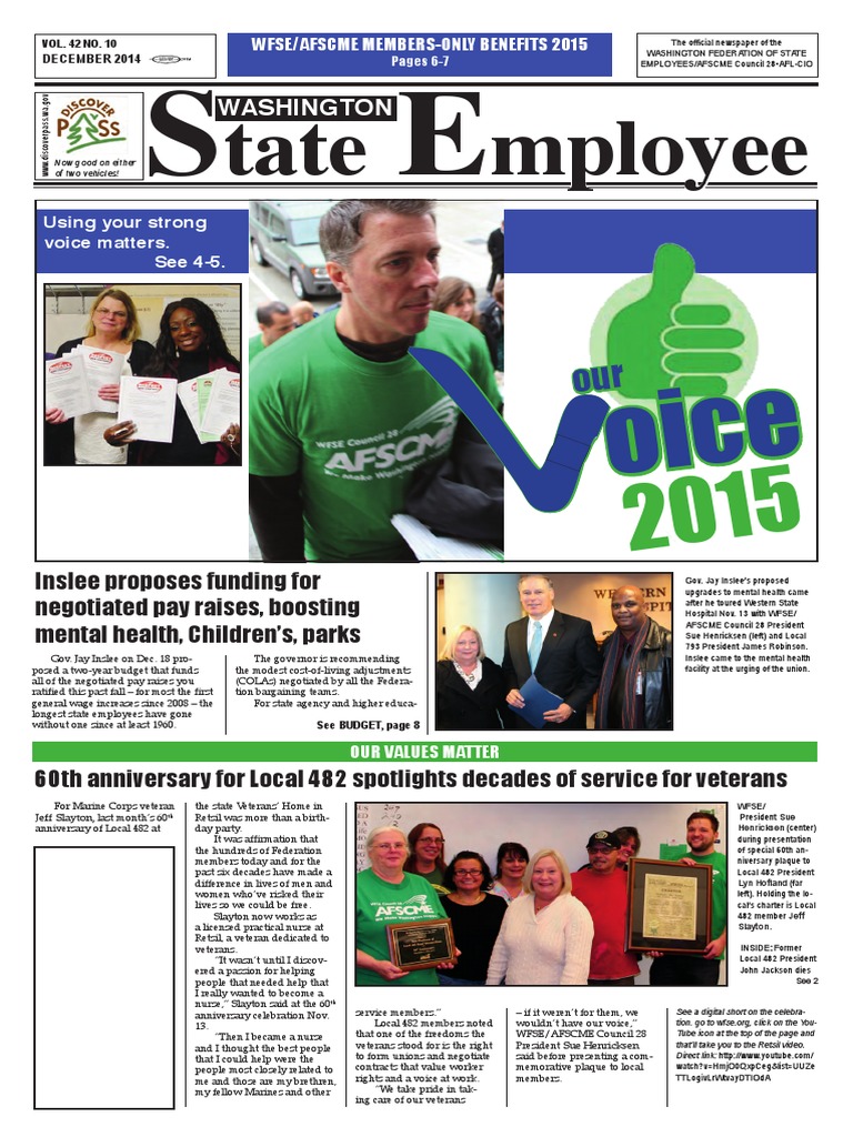 Washington State Employee 12/2014 | PDF | American Federation Of State ...