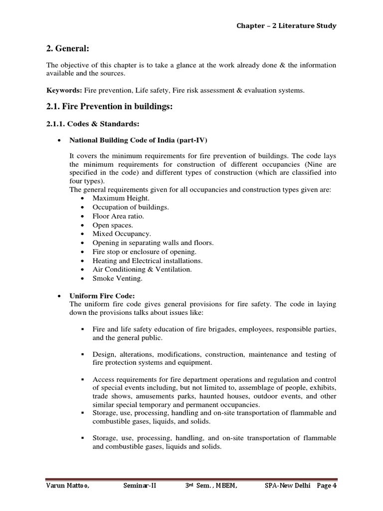 Chapter 2 - Literature Review | PDF | Fire Safety | Fires