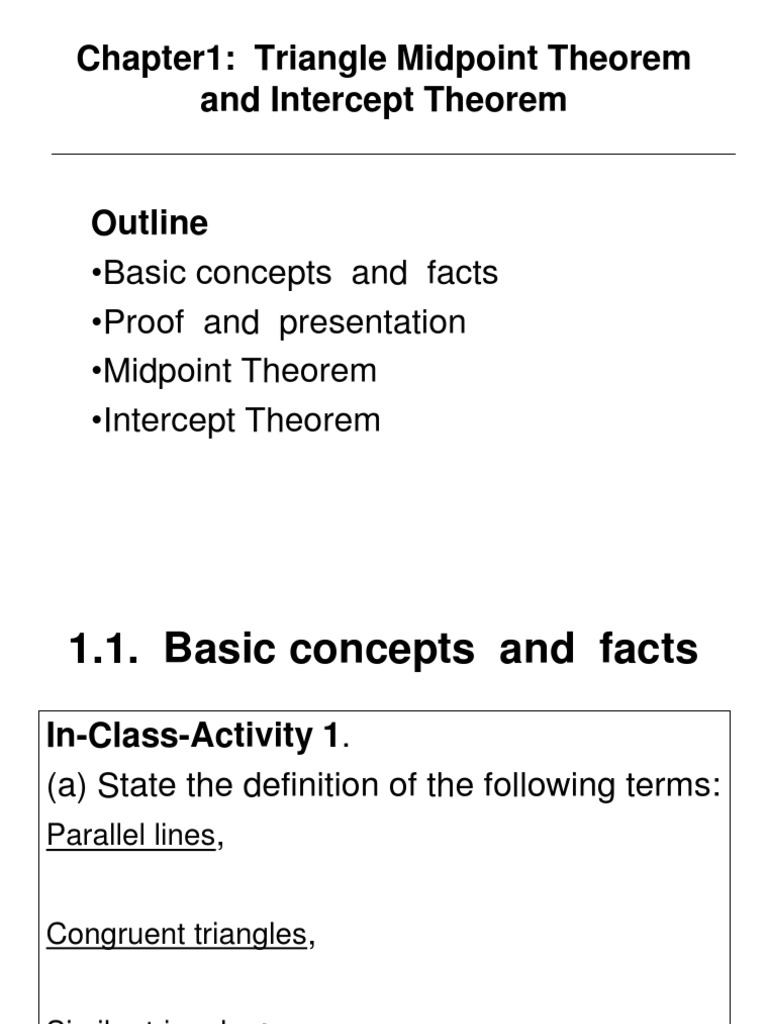 Presentation Triangle Midpoint Theorem | PDF | Triangle | Euclidean ...