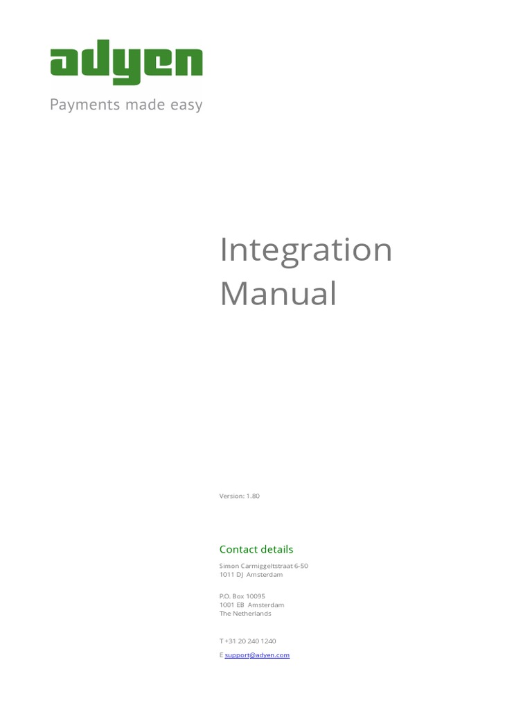 Integration Manual: Contact Details | PDF | Html Element | Computing