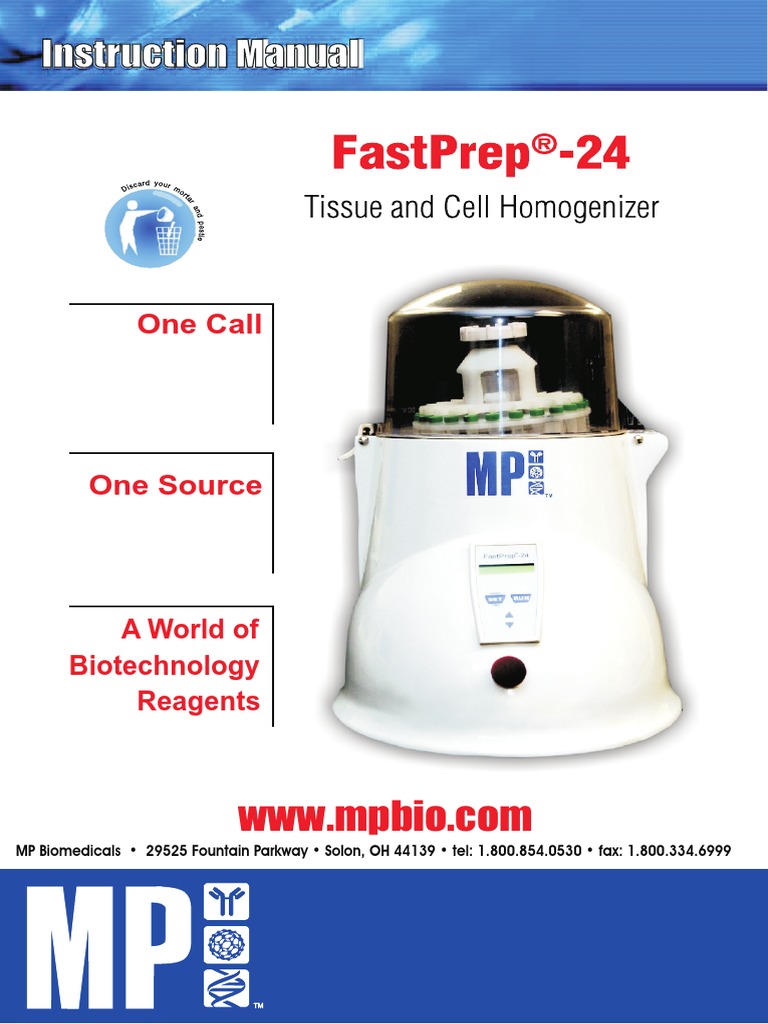 Manual Fast Prep PDF | PDF | Lysis | Damages