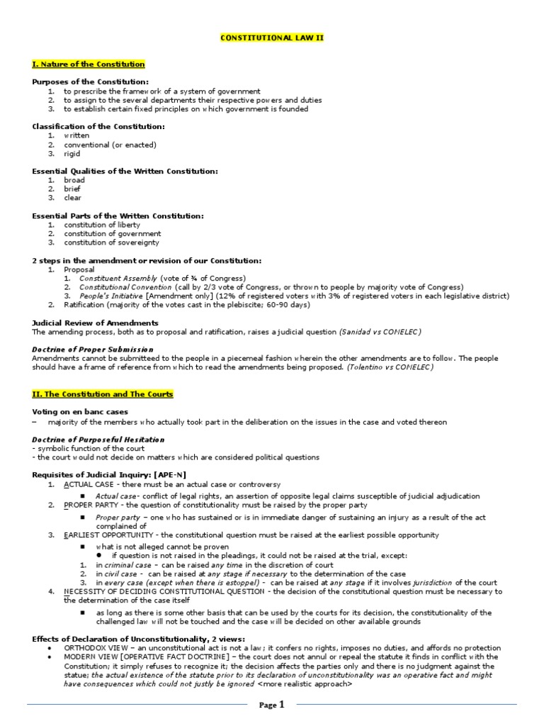 CONSTI 2 Reviewer | PDF | Eminent Domain | Search And Seizure