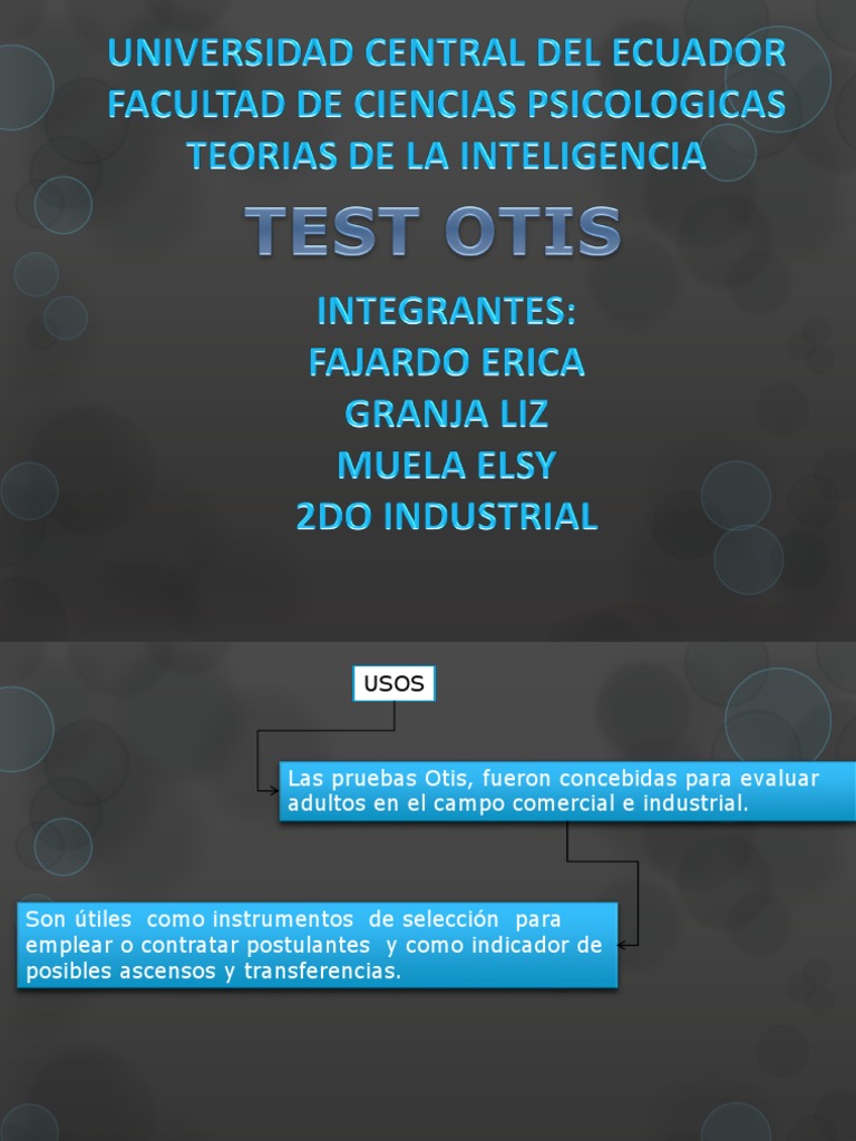 Otis | PDF | Prueba (evaluación) | Sicología