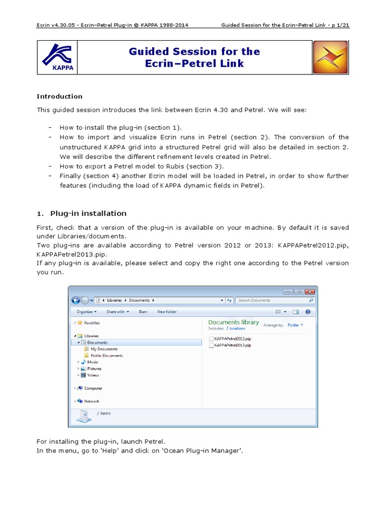 Ecrin Petrel Plugin Guided Session | PDF | Plug In (Computing) | Areas Of Computer Science