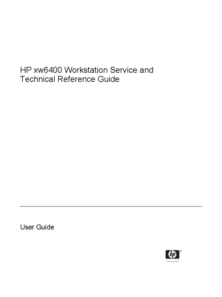 HP Workstation Xw6400 | PDF | Operating System | Booting