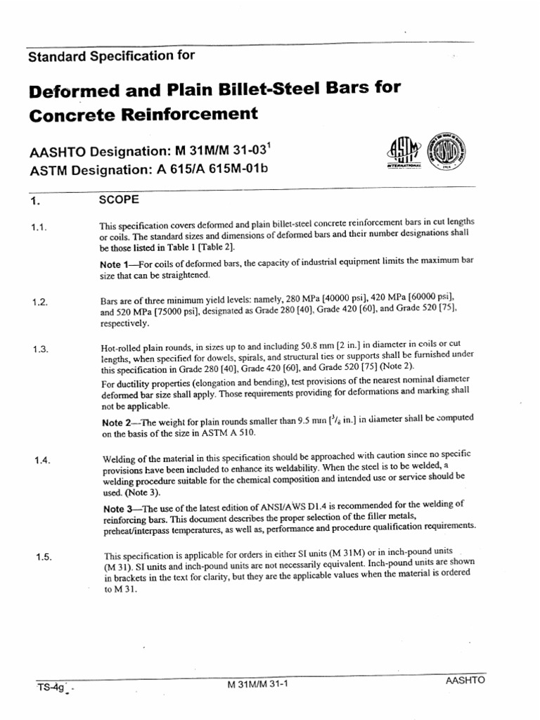 Aashto M-31-03 | PDF