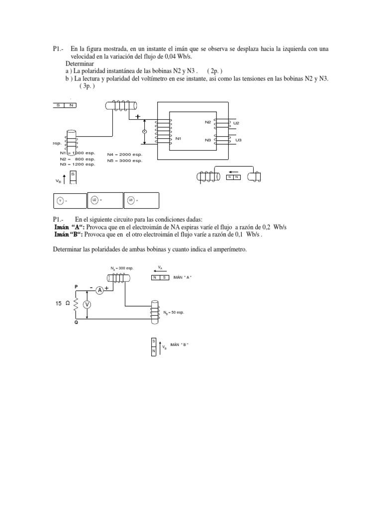 Electricidad Problemas | PDF | Energia electrica | Corriente eléctrica