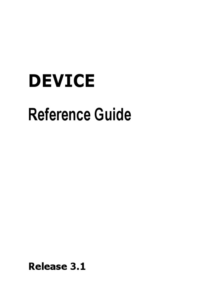 DEVICE Reference Guide | PDF | Simulation | Scientific Modeling
