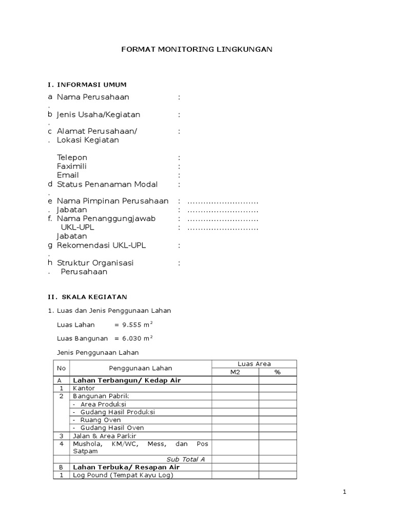 Format Monitoring | PDF | Bisnis