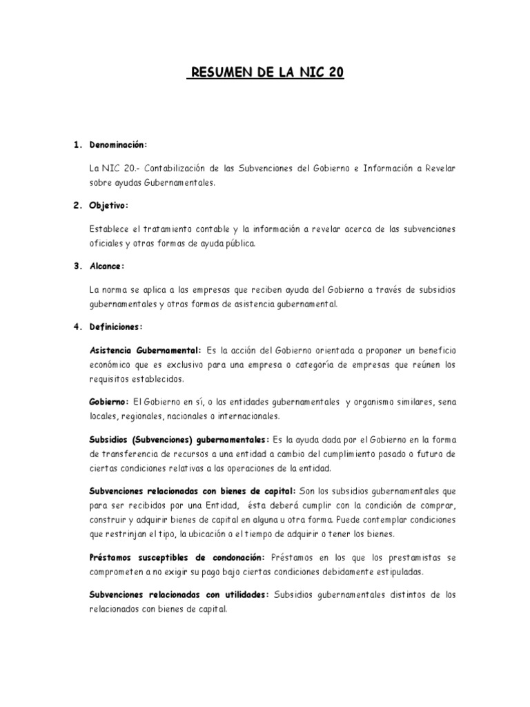 Nic 20 | PDF | Contabilidad | Beneficio (economía)