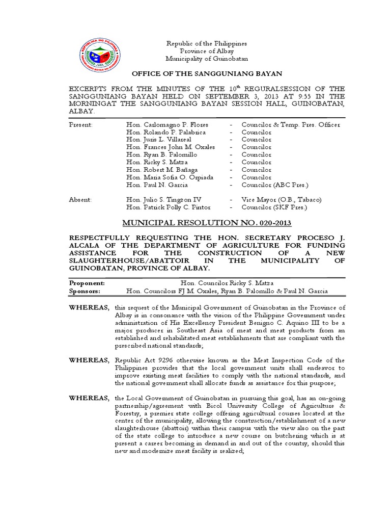 020-2013 - MR (Construction of New Slaughterhouse) | Slaughterhouse ...
