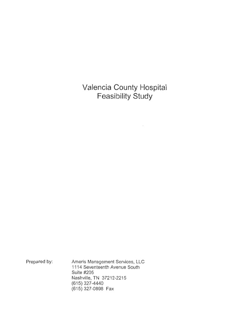 Hospital Feasibility Study Pdf Pdf