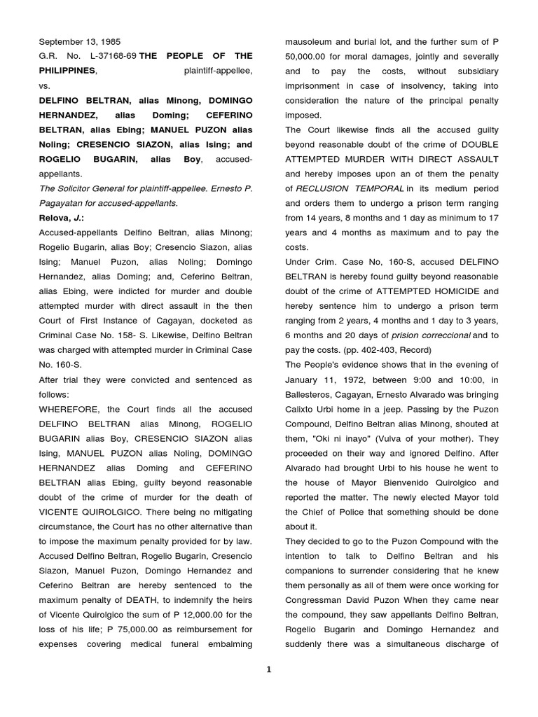 Crim Law Direct Assault | PDF | Witness | Testimony
