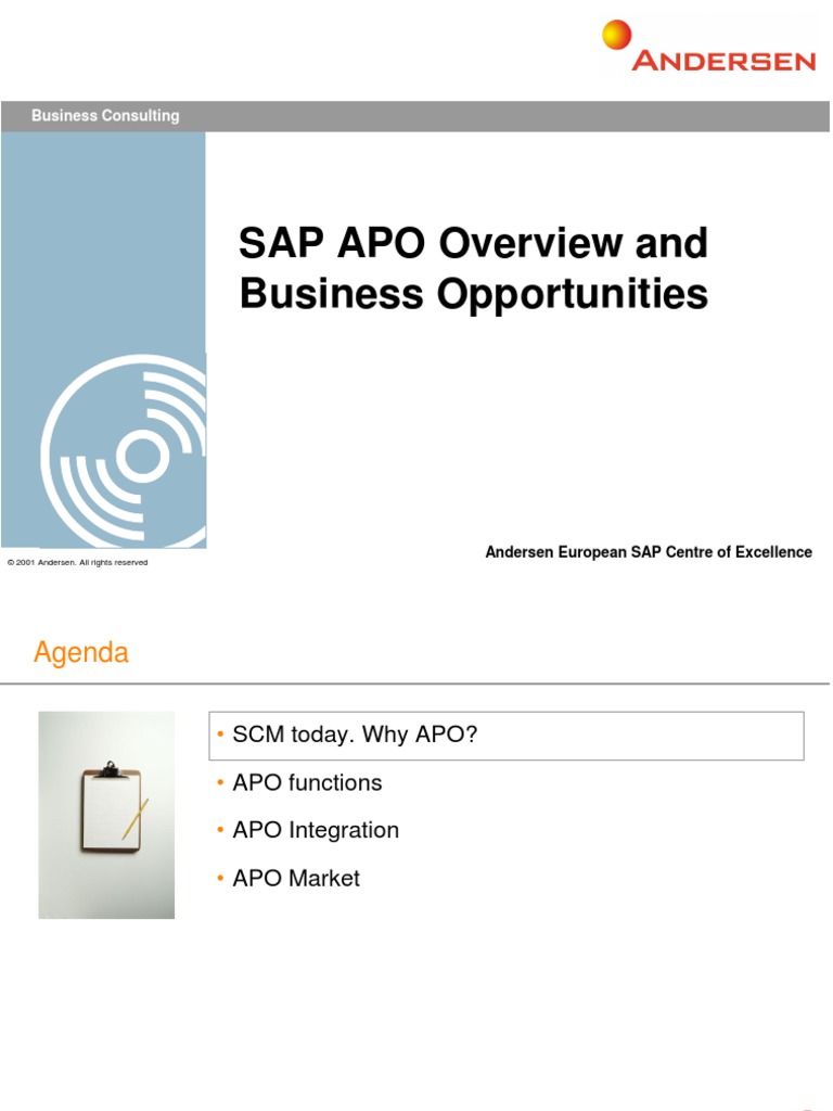 SAP APO - General Overview | PDF | Supply Chain Management | Supply Chain