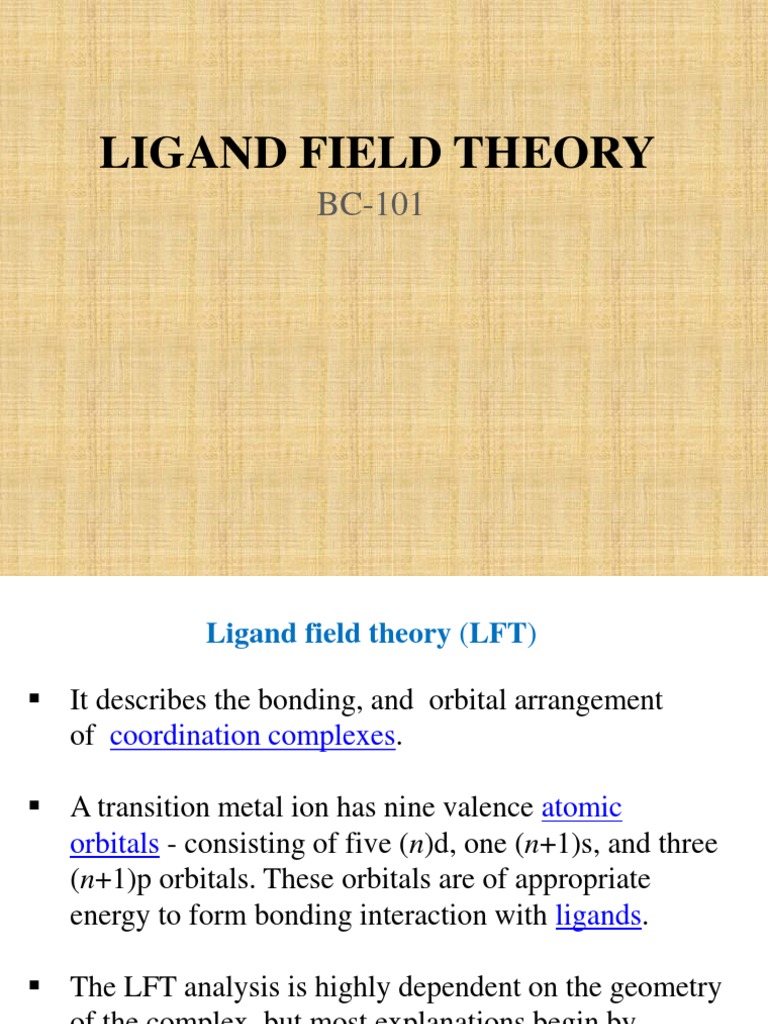 Ligand field theory | Coordination Complex | Hemoglobin