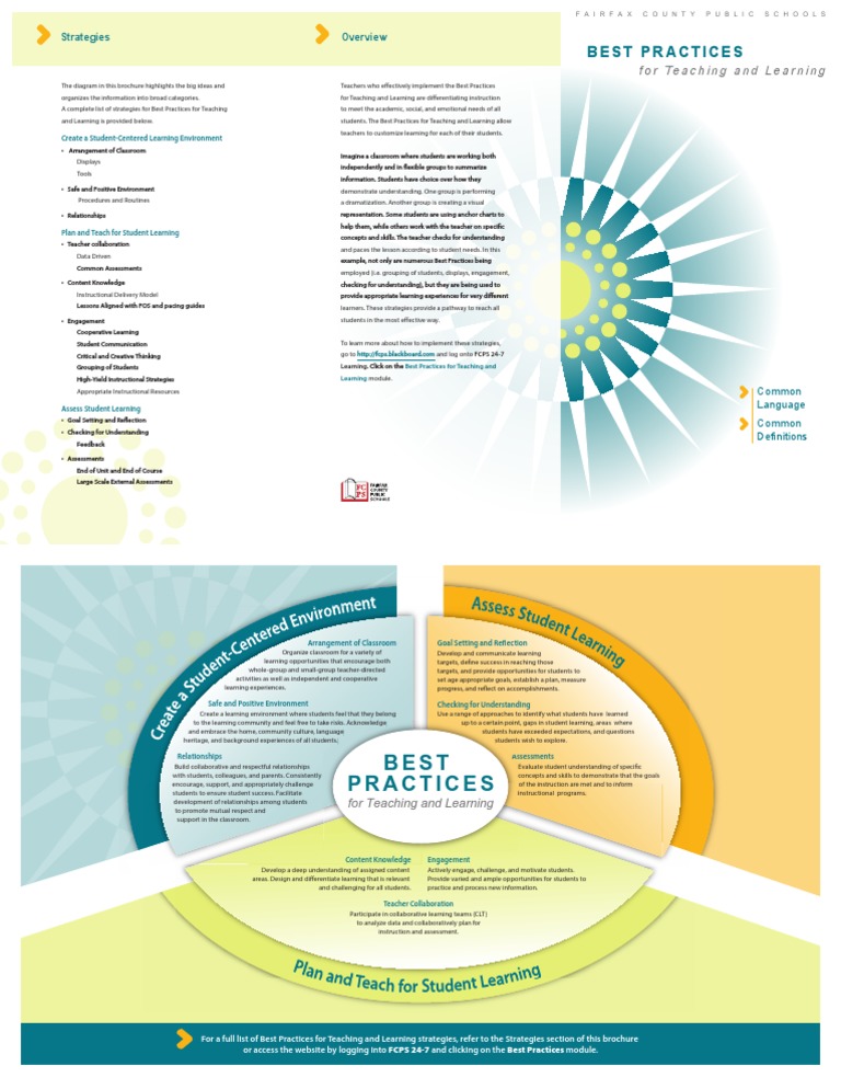 Best Practices Brochure 2012 | PDF | Teaching | Learning