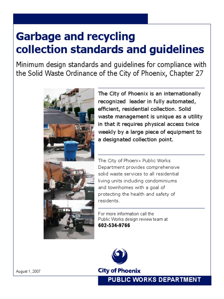 Garbage and Recycling Collection Standards and Guidelines | PDF ...