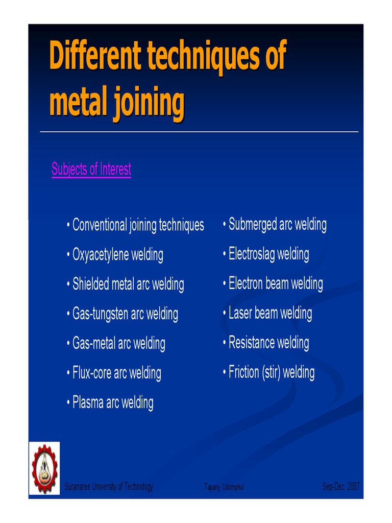 Different Types of Metal Joining | PDF | Welding | Construction