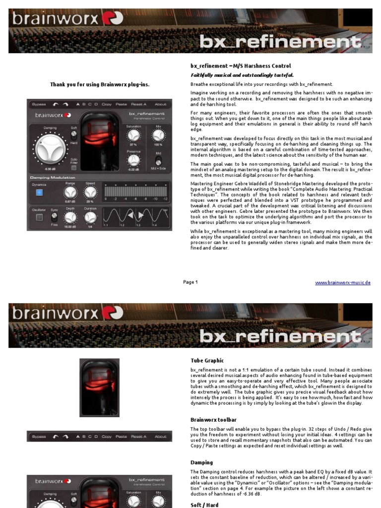 BX Refinement Manual | PDF | Equalization (Audio) | Electrical Engineering