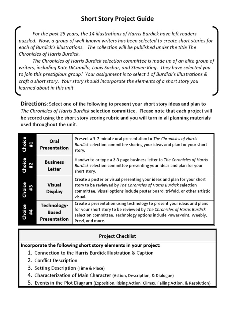 Short Story Project Guide | PDF