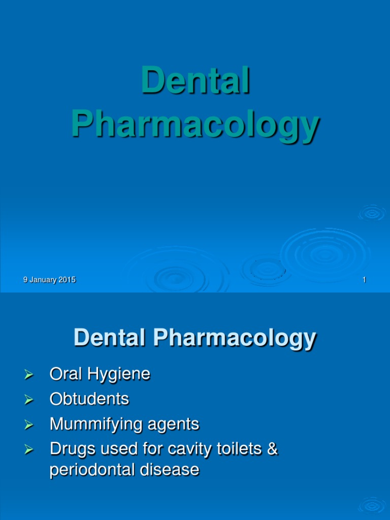 Dental Pharmacology Essentials | PDF | Antibiotics | Oral Hygiene