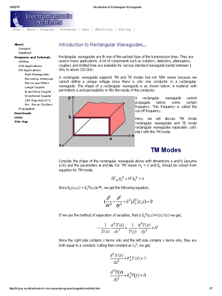 Introduction To Rectangular Waveguides PDF | PDF | Waveguide | Natural Philosophy