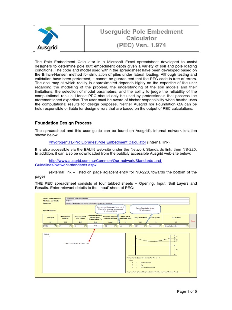 PEC Calculator Guide V1 - 974 | PDF | Geotechnical Engineering ... PEC Calculator Guide V1 - 974 | PDF | Geotechnical Engineering ...