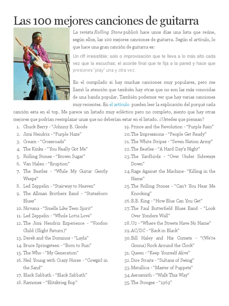 Canciones De Guitarra