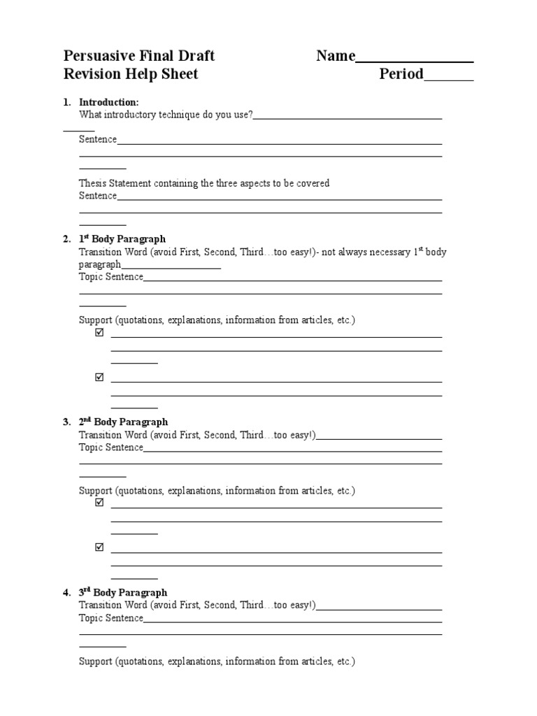 Persuasive Essay Writing Guide | PDF | Career & Growth | Science ...
