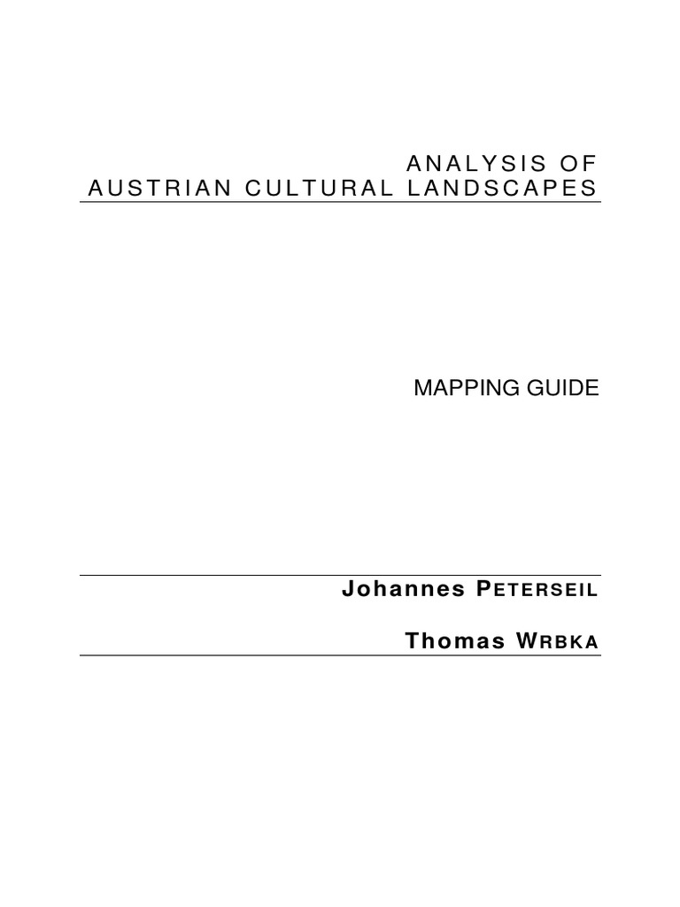 Analysis of Austrian Cultural Landscapes | PDF