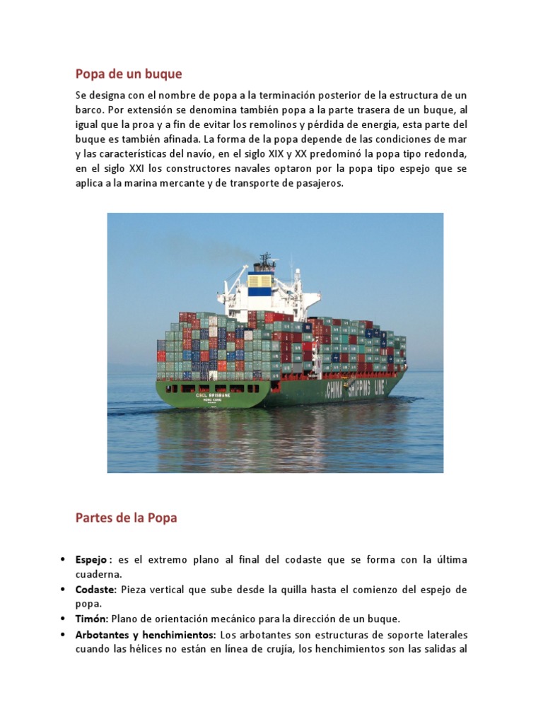 Popa y Codaste | PDF | Barcos | Popa